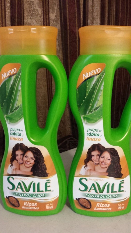 2 SHAMPOO SAVILE WITH ALOE PULP AND LINAZA (PACK OF 2) 750 ML EA.CURLS ...