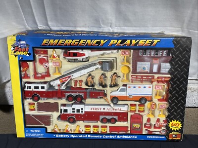 Fast Lane EMERGENCY PLAY SET 60 Pieces Battery Operated Remote Control ...