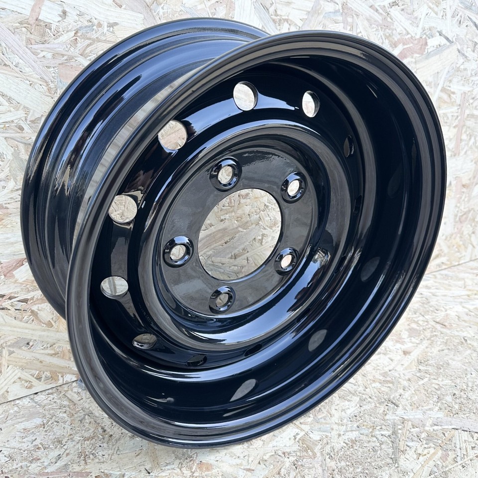 5 x Heavy Duty Wolf Style Black Wheels 16" X 6.5" ET0 For Land Rover ...