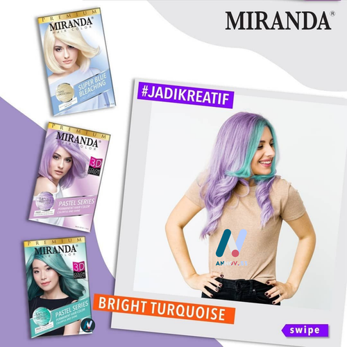 2X MIRANDA 3D Permanent Hair Dye Shine Color Pastel #MC-P3 Precious ...