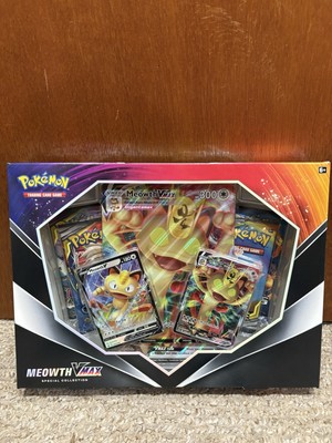 Pokemon TCG Meowth VMAX Special Collection Box - 4 Booster Evolutions ...