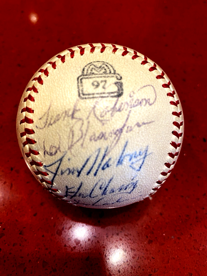 1961 Reds Team Signed Wally Post,Fred Hutchinson, Pinson etc,Baseball ...