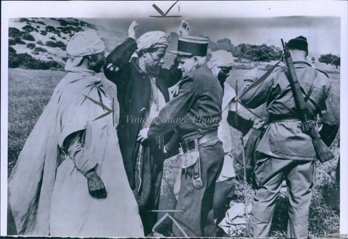 1956 French Soldier Searches Suspected Rebel Attacker Algiers Military ...