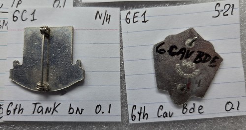 Lot of 10 Armor/Cavalry Di Dui Unit Crest Insignia pins. | eBay