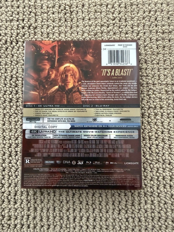 Dredd 4K Steelbook Ultra HD Blu-ray Digital | eBay
