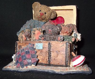 Cottage Collectibles by Ganz - Bears in Steamer Trunk | eBay