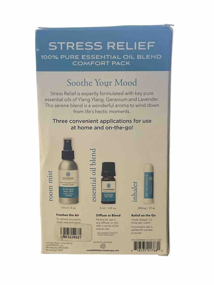 New RareEssence Stress Relief Comfort Pack Room Mist Essential Oil ...