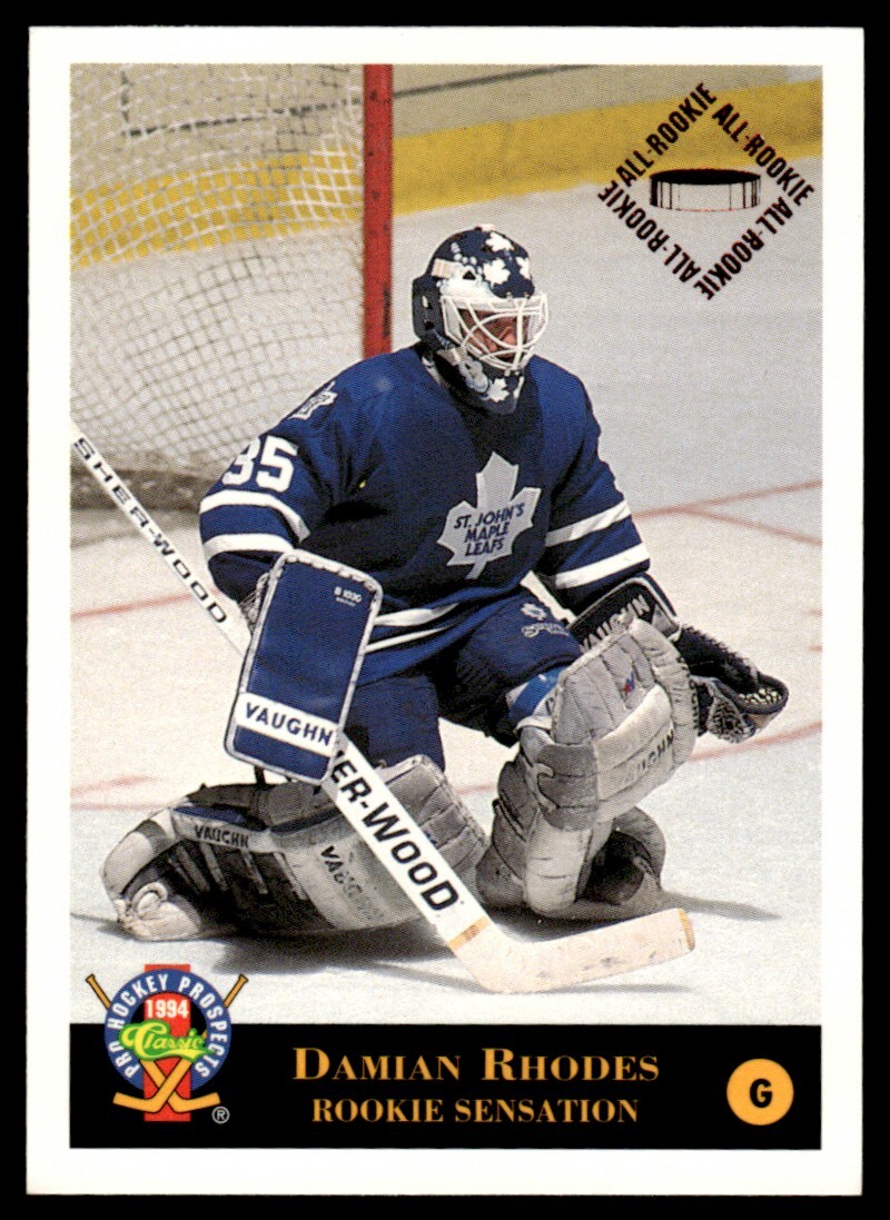 1994-95 Classic Pro Hockey Prospects DAMIAN RHODES #34 St. John's Maple ...
