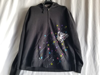 Quicksilver Hoodie Sweatshirt Teal Green Vintage Full Zip Mens Large | eBay
