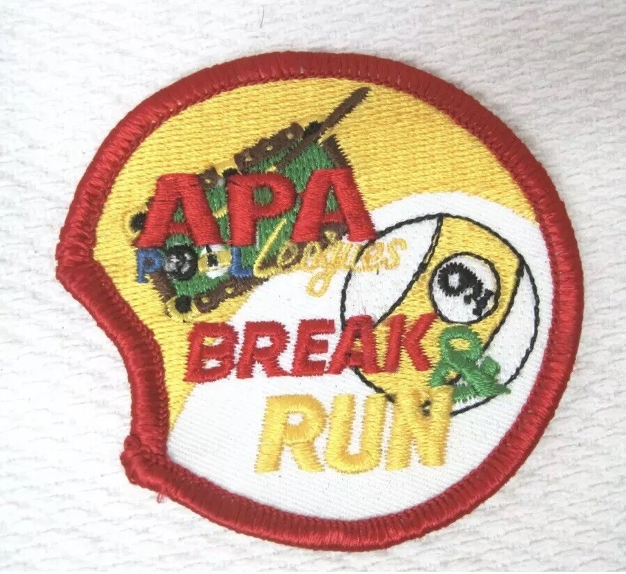 Older APA Leagues Break and Run Patch Red Pool Hall Billiards Ball ...