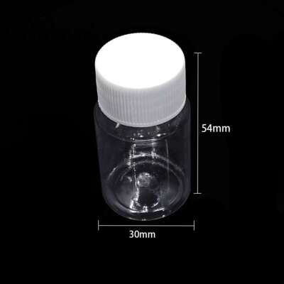 10pcs 20ml Bottle With Lids Plastic Transparent Containers Storage | eBay