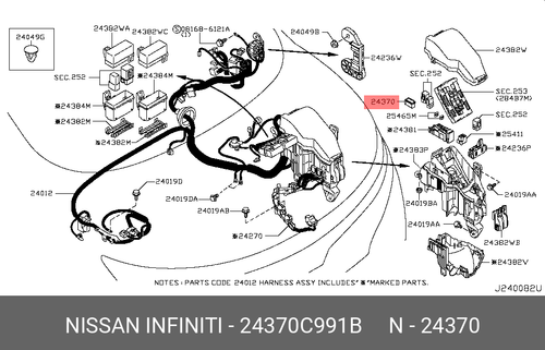 Genuine OE Connector Assembly Fusible Link 24370C991B , 24370-C991B | eBay