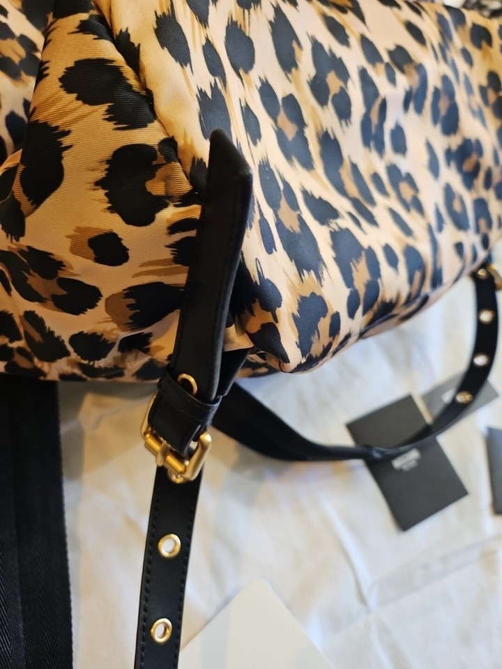 Moschino Leopard Backpack, Nwtags, reg.price $875.00 stunning! w/gold ...