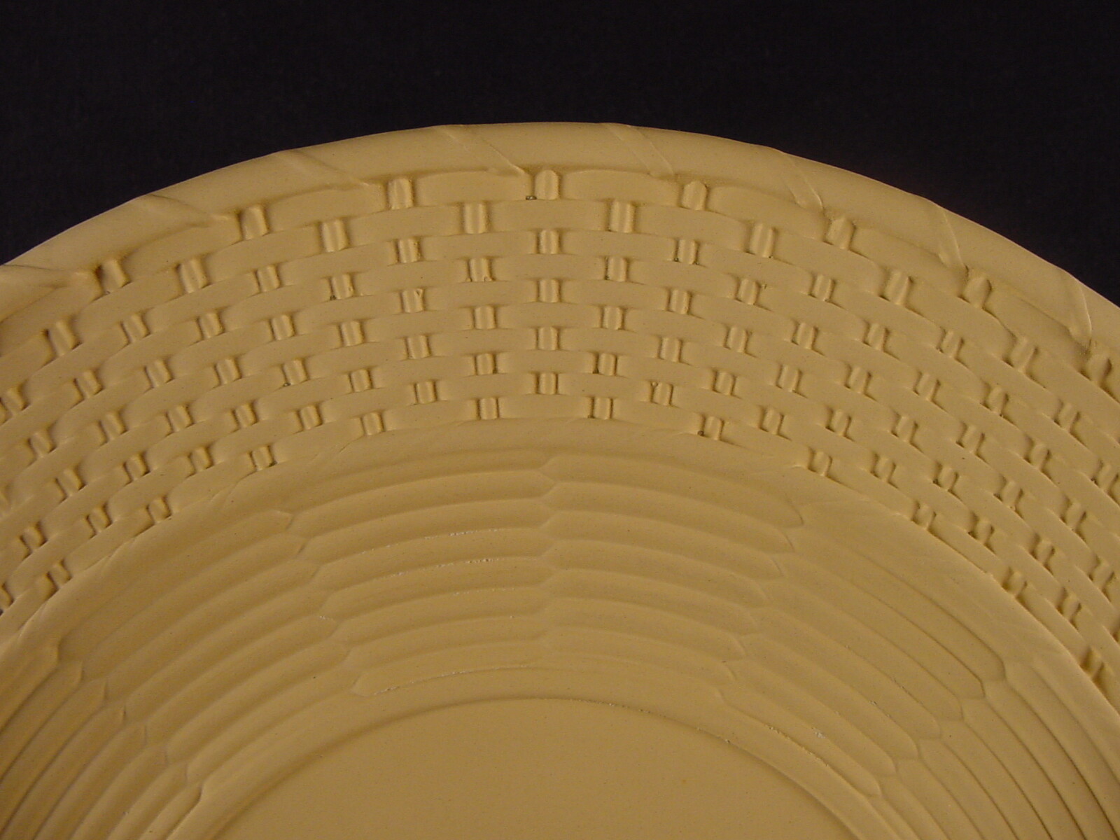 RARE EARLY 1800s RAISED RELIEF DECORATED PLATE #4 CANE CANEWARE YELLOW ...