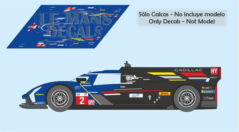 Decals Cadillac V Series LMDh Le Mans 2024 1:32 1:43 1:24 slot Palou ...