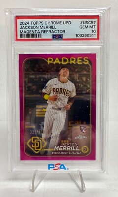2024 Topps Chrome Update Jackson Merrill RC - Magenta Refractor /399 ...