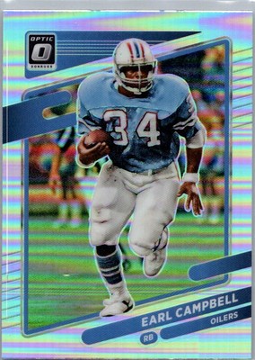2021 DONRUSS OPTIC SILVER HOLO EARL CAMPBELL HOUSTON OILERS #106 | eBay