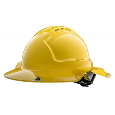 Wide Full Brim Hard Hat YELLOW Australian Made with 360° Broad Brim ...
