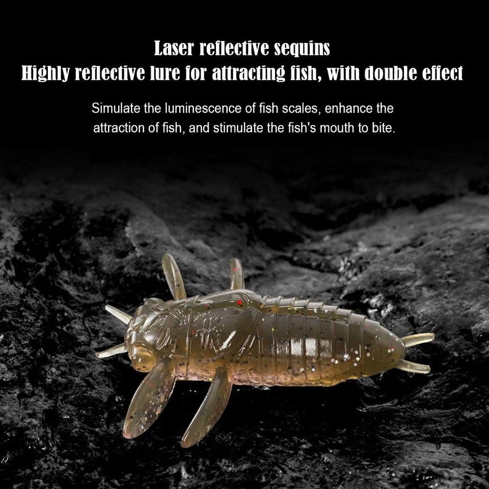 New Floating Cicada Chrysalis Bionic Worm Fishing Lure Bait Soft ...