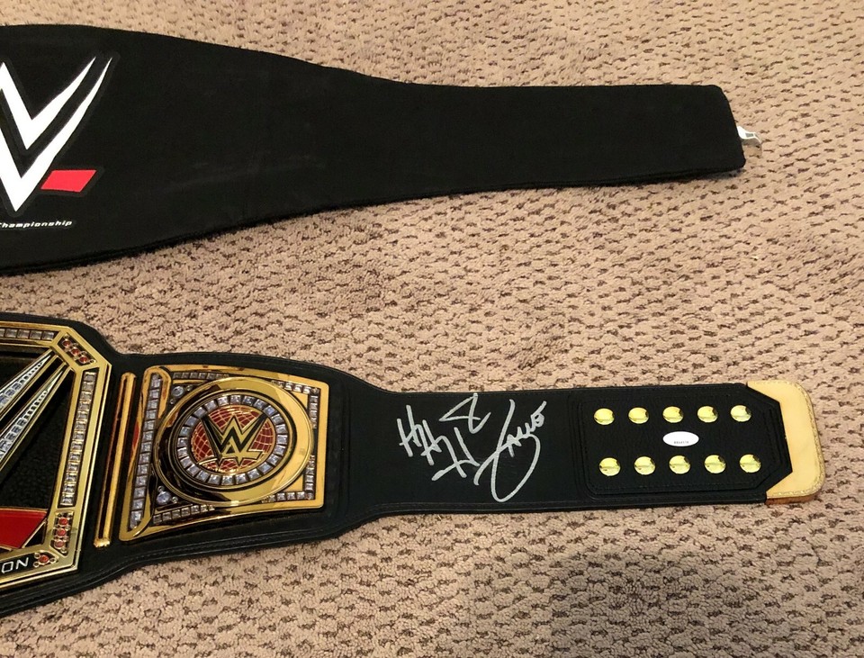 TRIPLE H SIGNED WWE JSA CHAMPIONSHIP BELT AUTOGRAPH HHH ADULT REPLICA ...