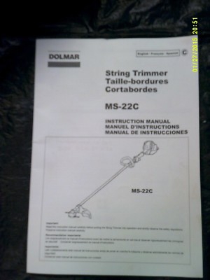 Preowned Dolmar MS22C String Trimmer 52 Page Instruction Manual ...