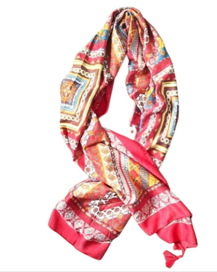 scarf body wrap Shawl Fabric red blue diamond Gift cover up bohemian ...