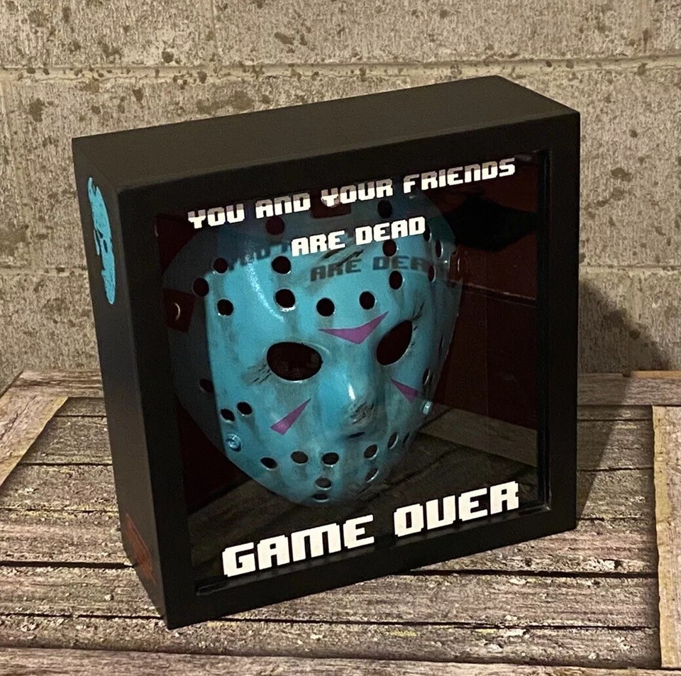 Friday The 13th 8 Bit Jason Mask & Display Custom Horror Prop ...