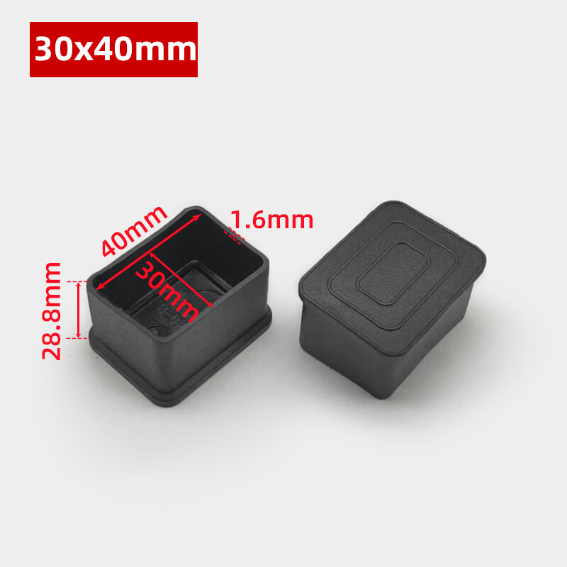 Square/Rectangle Rubber Chair Ferrule AntiScratch Floor Protector Table ...