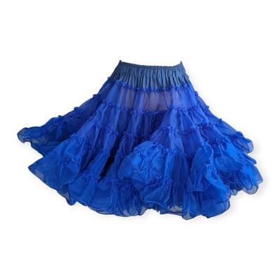 Vintage Lapis Blue Square Dancing Petticoat Crinoline ~ Medium Tiered ...