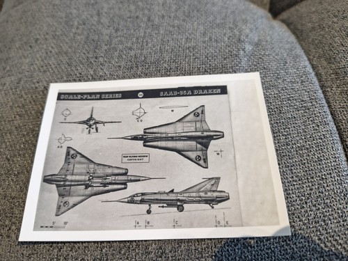 Saab Sea Draken Scale Plan Cross Section Diagram Print Photo 12cm | eBay