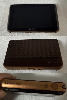 SONY Cyber-shot DSC-T99D Digital Brown camera Compact 14.1 MP w/Battery ...