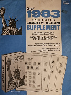U.S. Stamps - 1983 Liberty Album Supplement. H.E. Harris Stock No X108U ...