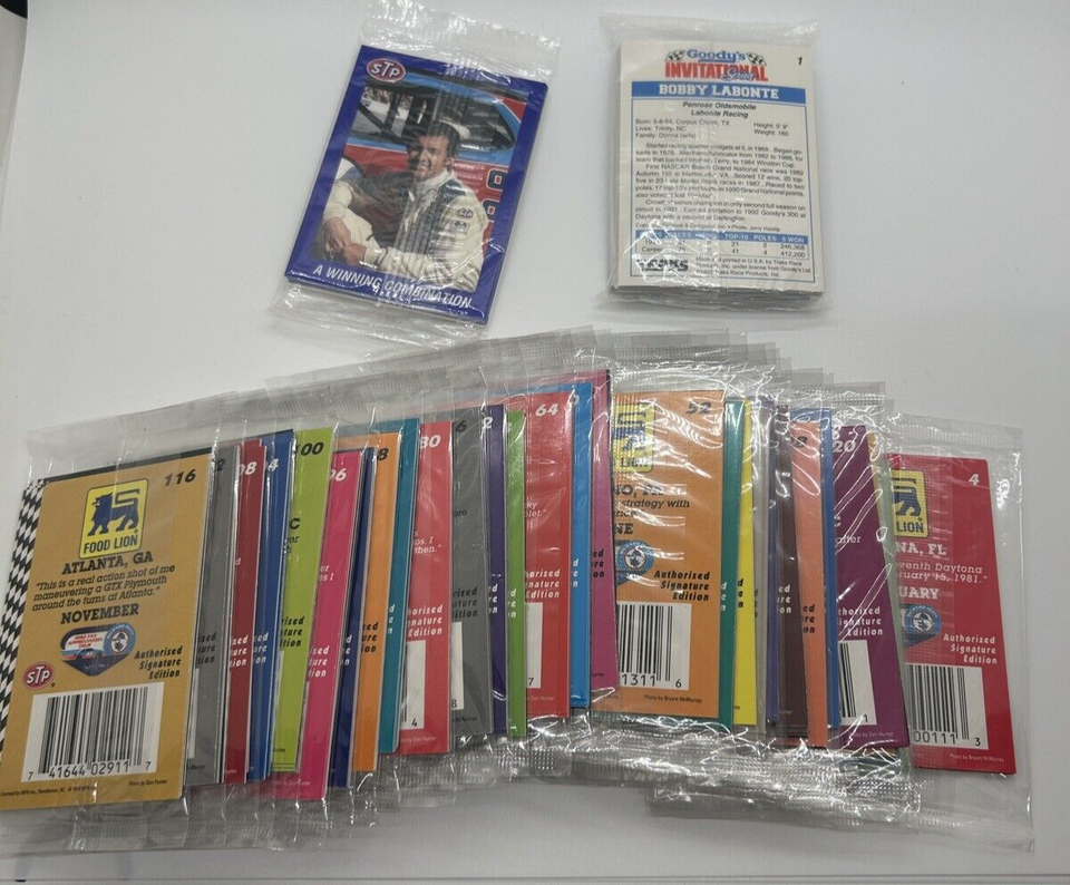 Richard Petty Card Lot Food Lion STP Cards Complete Set 29 Goody's 20th ...