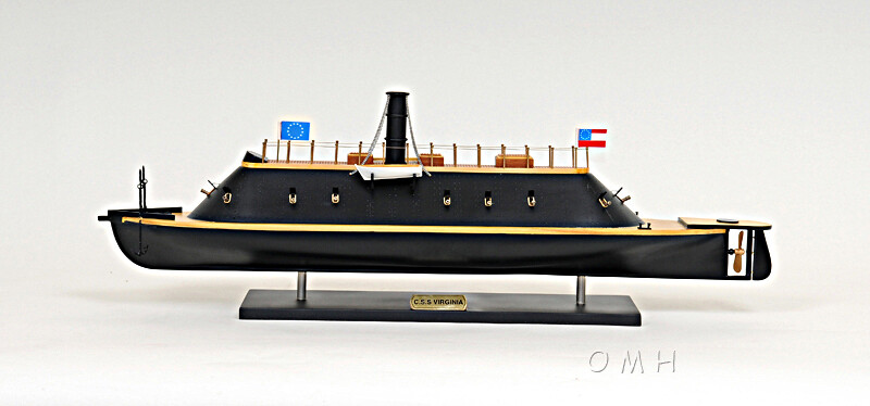 28 Inch CSS VIRGINIA Civil War Ship Model Wooden Boat Replica | eBay