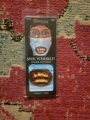NEW Woochie Save Yourself Zombie Face Mask teeth cosplay Halloween ...