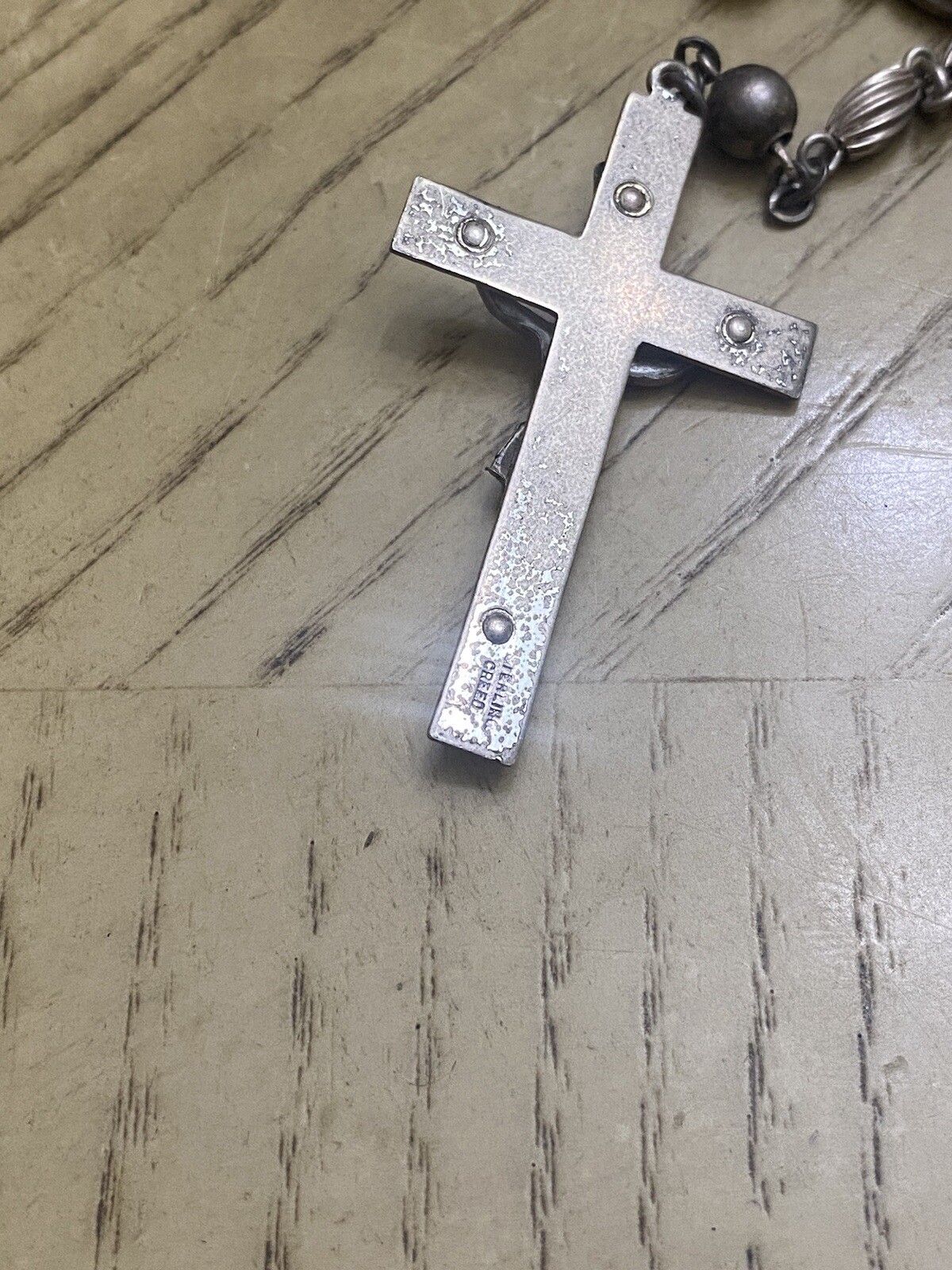 Vintage Designer Creed Sterling Catholic rosary Crucifix. INRI. 30 ...