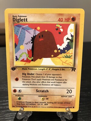 Pokémon TCG Diglett Team Rocket 52/82 Regular 1st Edition Common LP | eBay