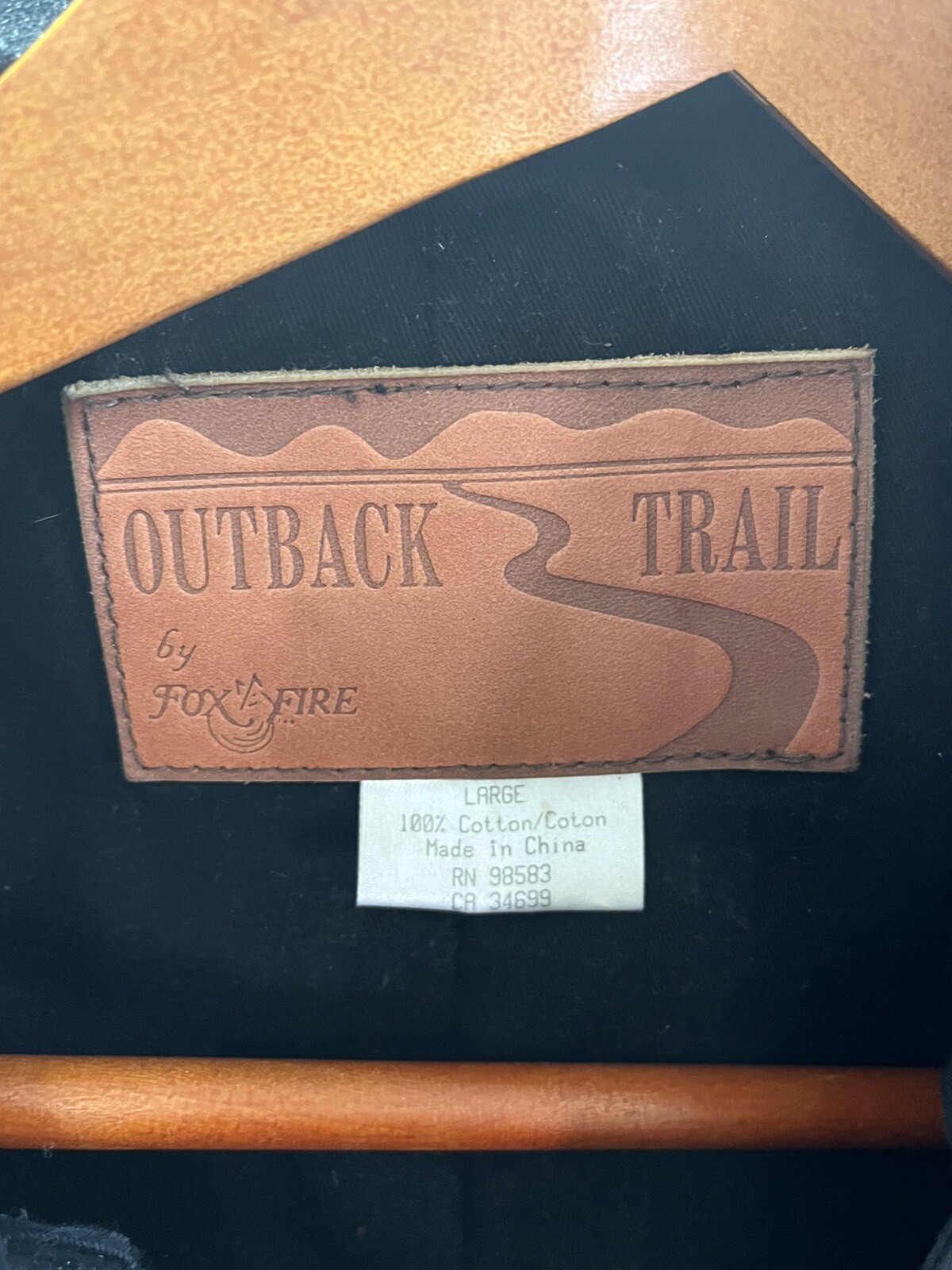 Outback Trail FOXFIRE Riding Oil Skin Duster Jacket Coat Men's Large Black Heavy | eBay