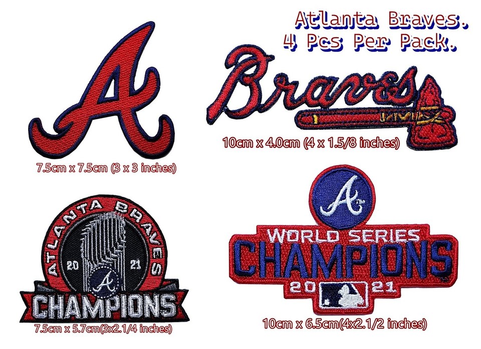 Atlanta Braves Baseball PATCHES Embroidery MLB Logo iron&Sewing on ...