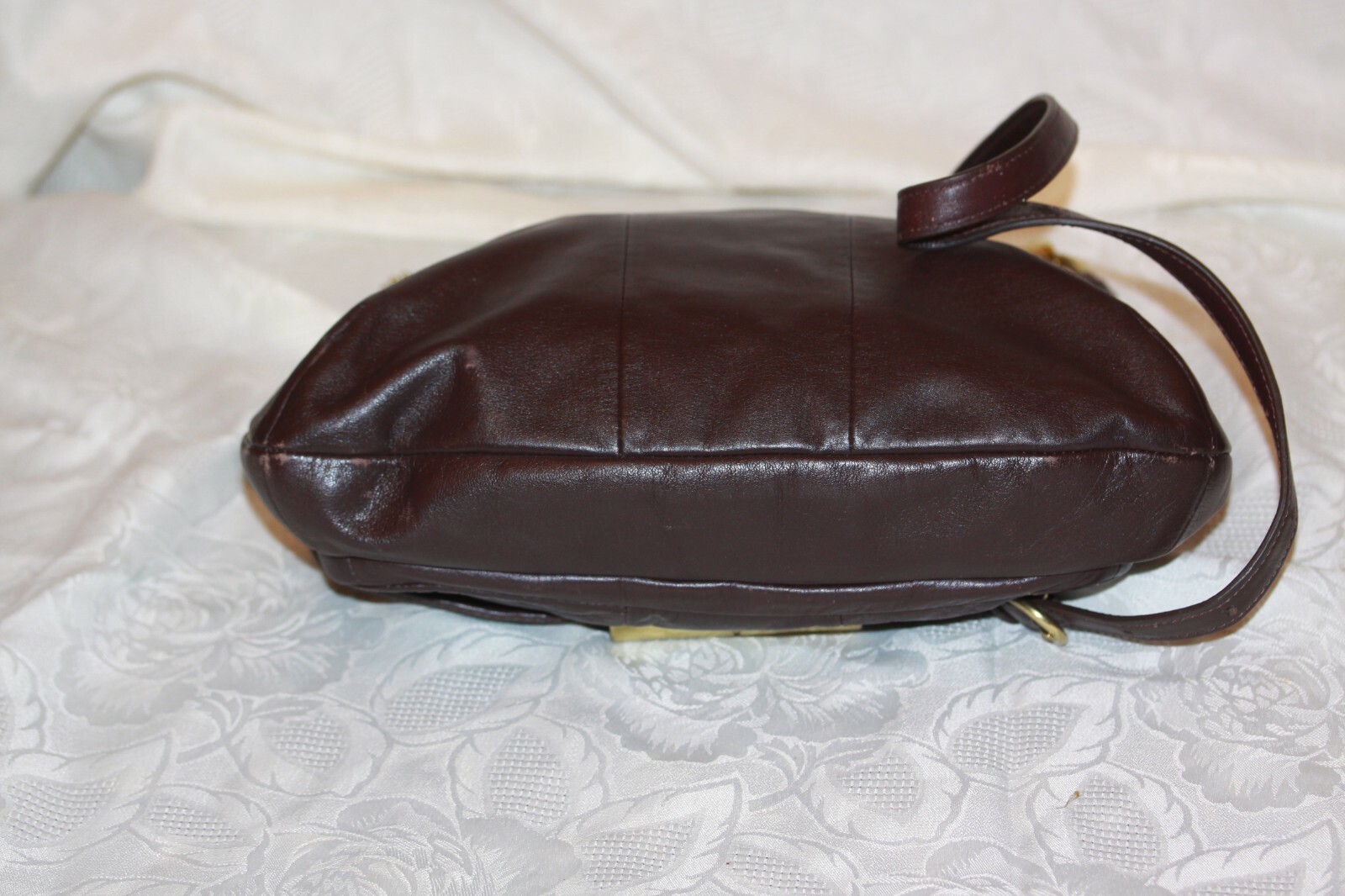 COACH Kristin Hippie Chocolate Brown Leather Crossbody Shoulder Bag ...