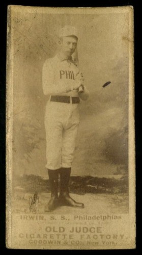 1887 N172 Old Judge #244-8 Arthur Irwin – Bat on Left Shoulder - GD | eBay