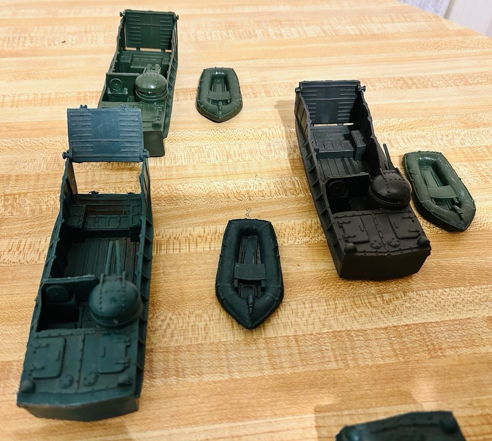 Vintage BMC Classic Marx Landing Crafts Army Men Boat Vehicles And ...