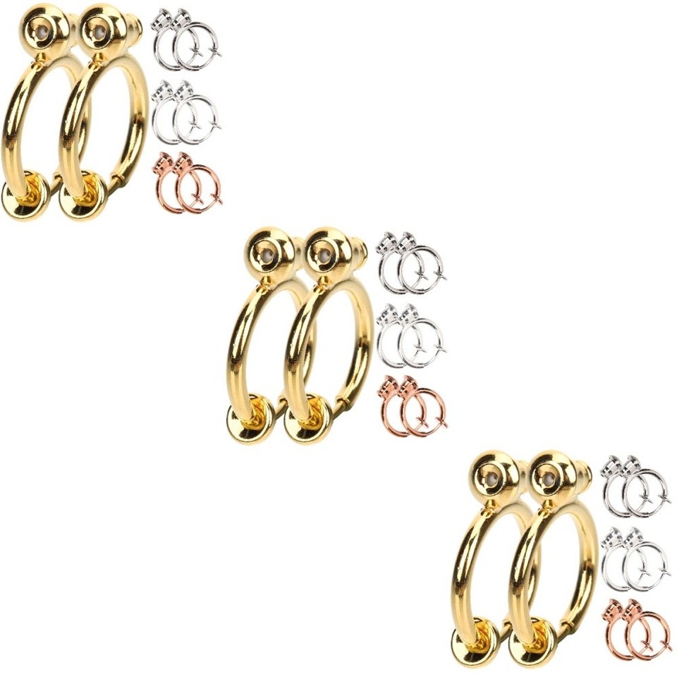 3 PCS Comfortable Clip on Earring Converter Large Clip-on Findings ...