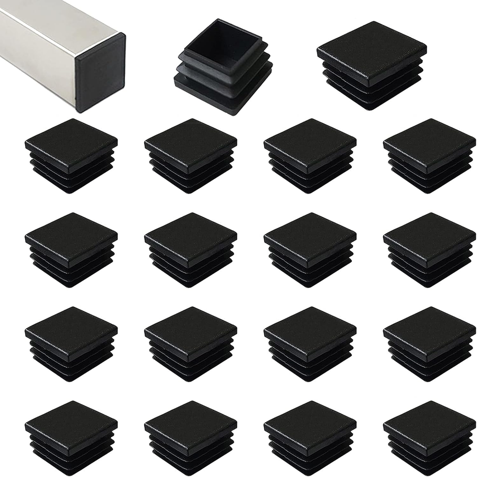 20Mm Square Plastic Plug, Tubing Post End Cap, Chair Glide for Table ...