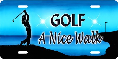 Golf Auto License Plate Personalize Gifts Men Many Colors Male Golfer 6 ...