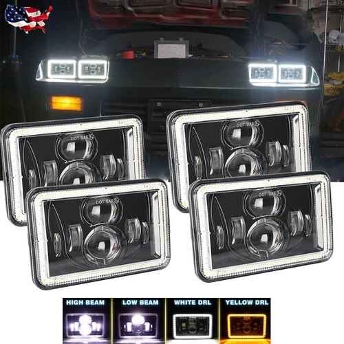 Fit Chevrolet Monte Carlo SS 1980-1988 4PCS 4x6" inch LED Headlights Hi ...