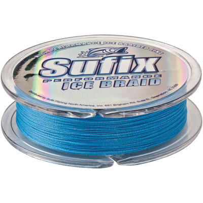 Sufix Performance Ice Braid Fishing Line, Glacier Blue, 75 Yard Spool ...