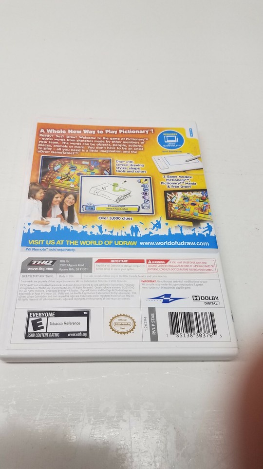 UDRAW PICTIONARY Nintendo Wii game 100% Authentic Tested Complete | eBay