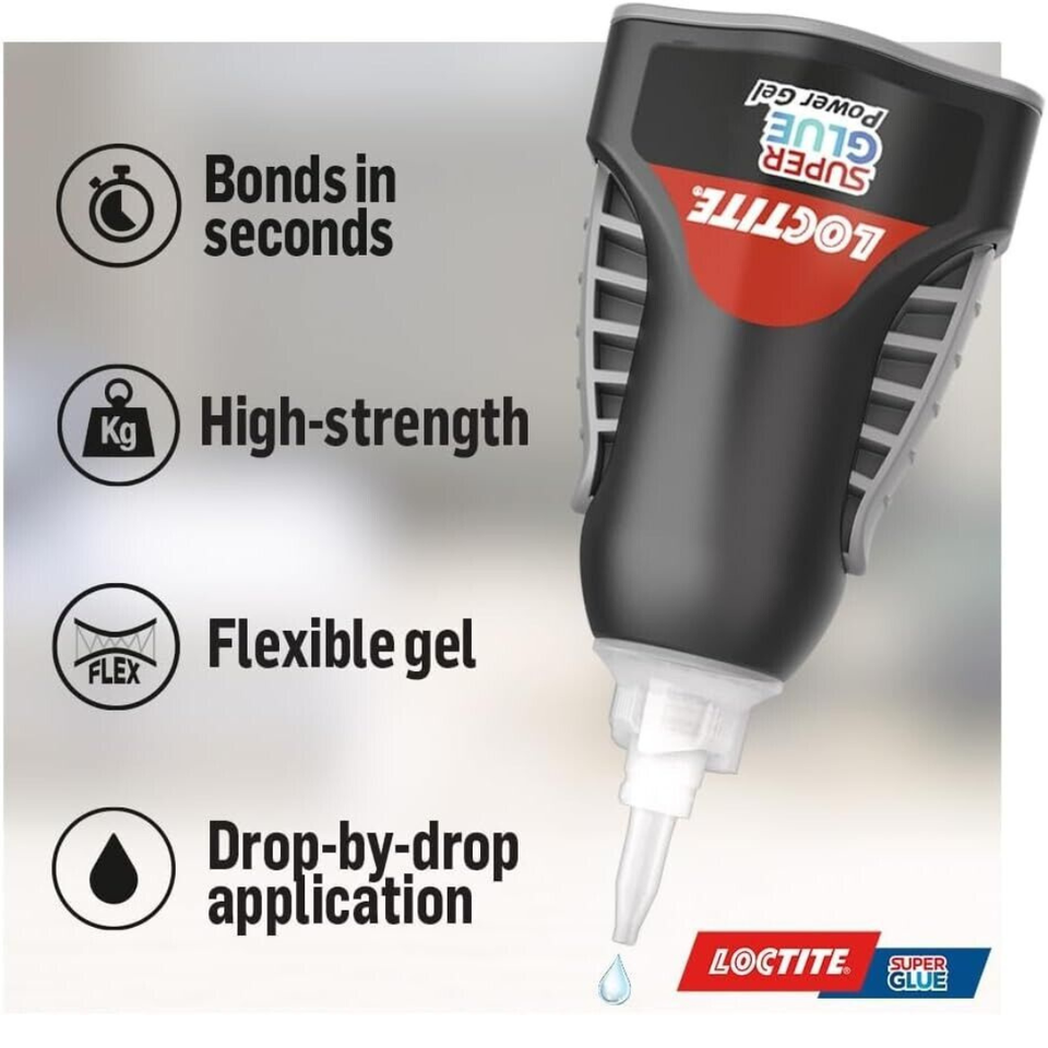 Loctite Super Glue Power Gel Flexible Super Glue with Non Drip Formula ...