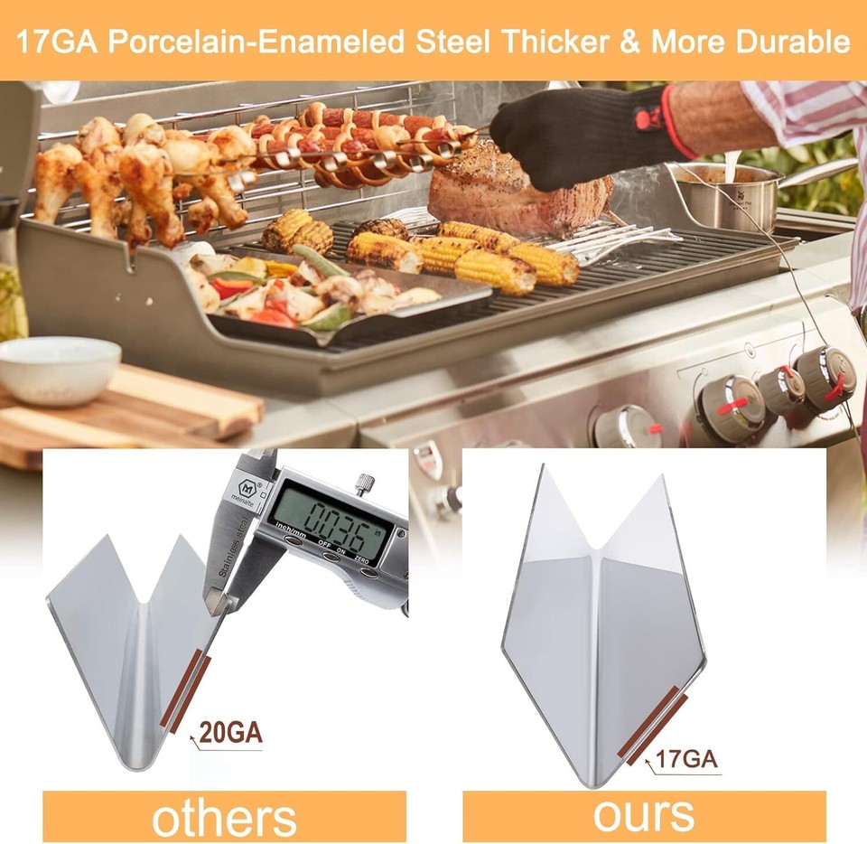 15.3" Stainless Steel Flavorizer Bars for Weber 7635 Spirit 200 Series ...